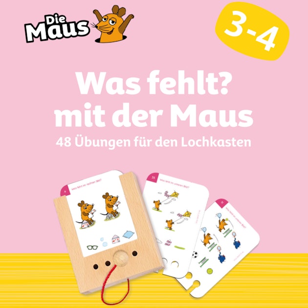Kölner Lernspielverlag Was fehlt? Kartensatz mit der Maus ab 3-4 Jahren